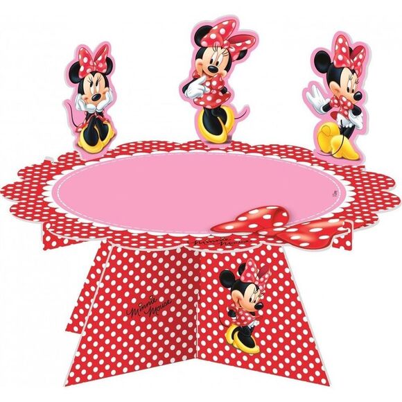 Disney | Kitchen | Disney Minnie Mouse Cake Stand Pinkred | Poshmark